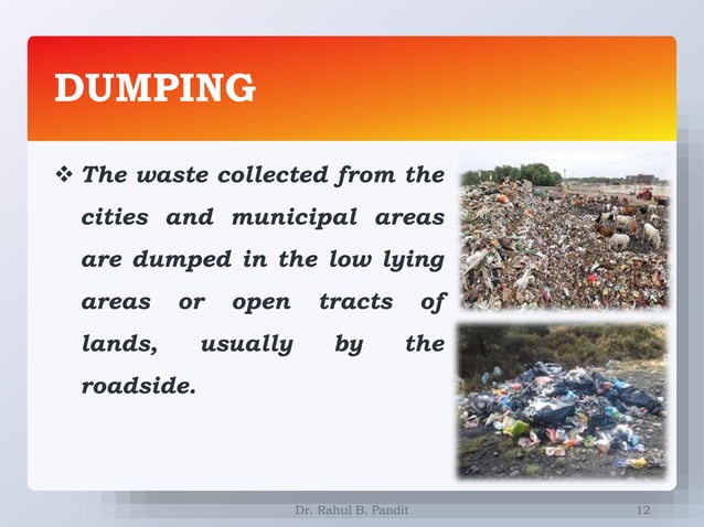 Disposal of solid waste | PPTX