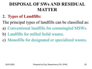 DISPOSAL OF SW AND RESIDU AL MATTER.pptx