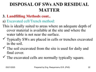 DISPOSAL OF SW AND RESIDU AL MATTER.pptx