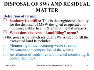 DISPOSAL OF SW AND RESIDU AL MATTER.pptx