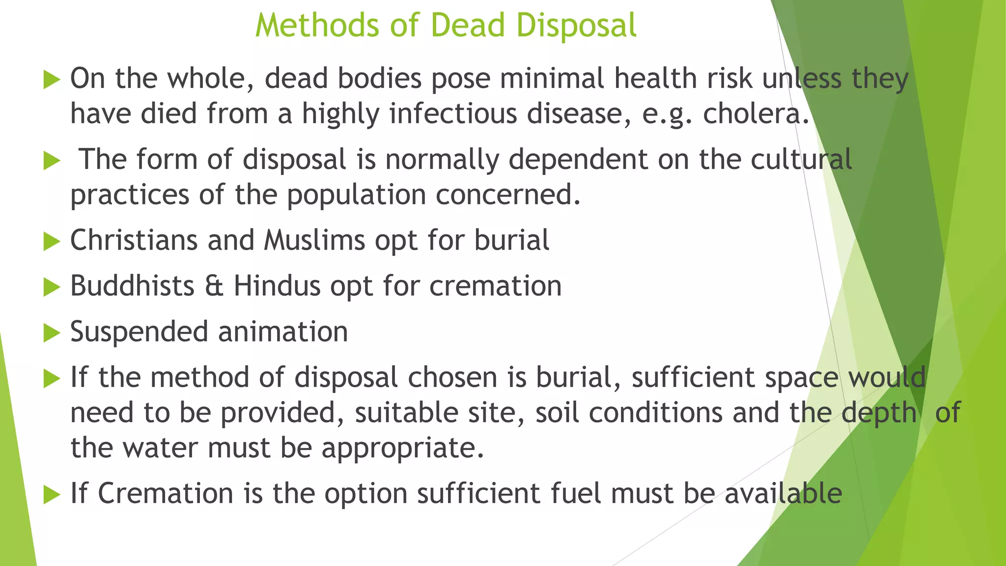 Disposal of the Dead | PPTX