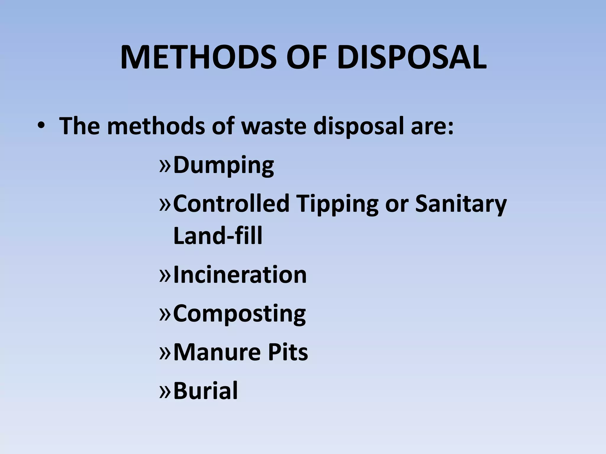 Disposal of waste | PPT