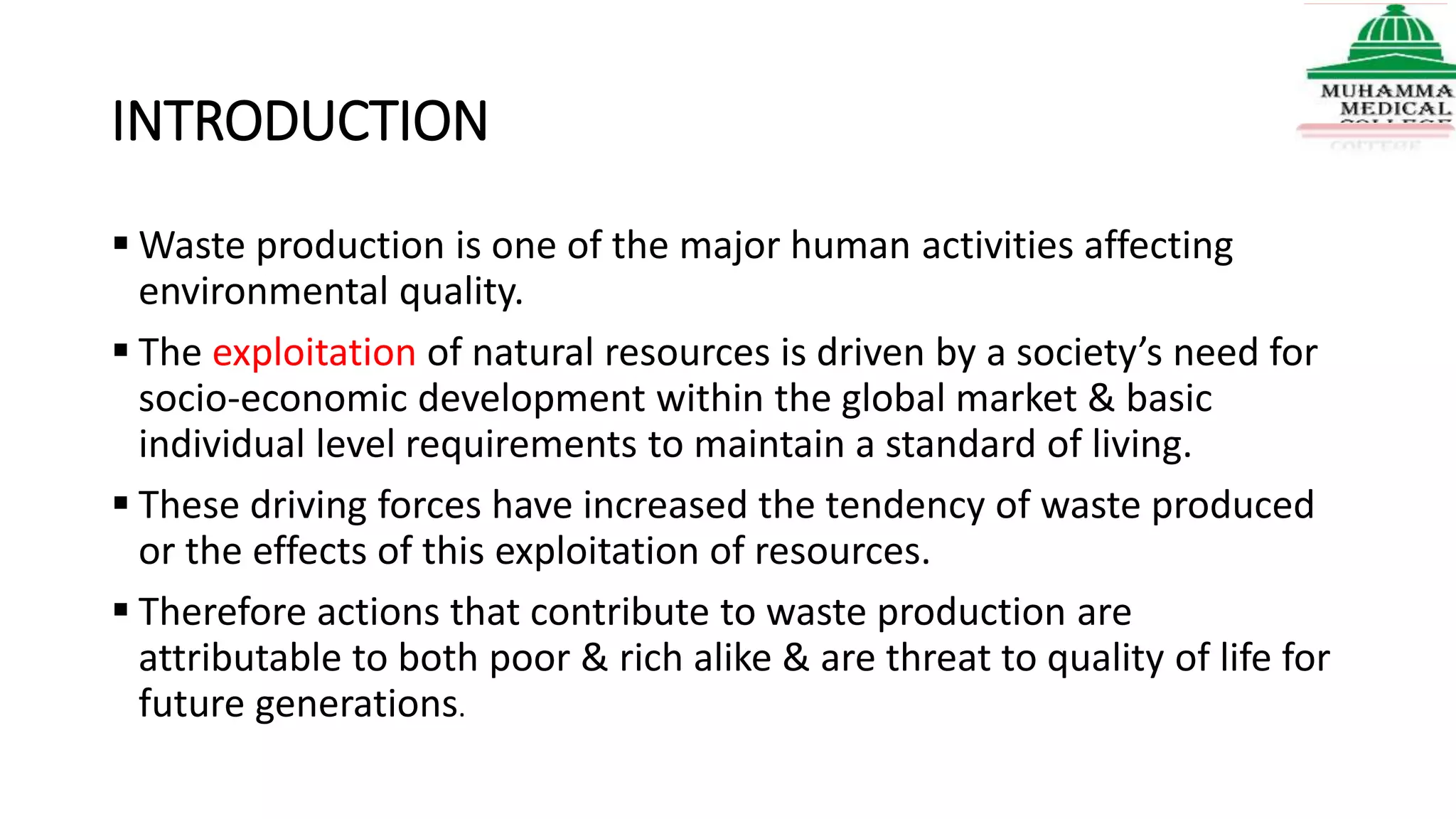 Disposal of waste | PPTX