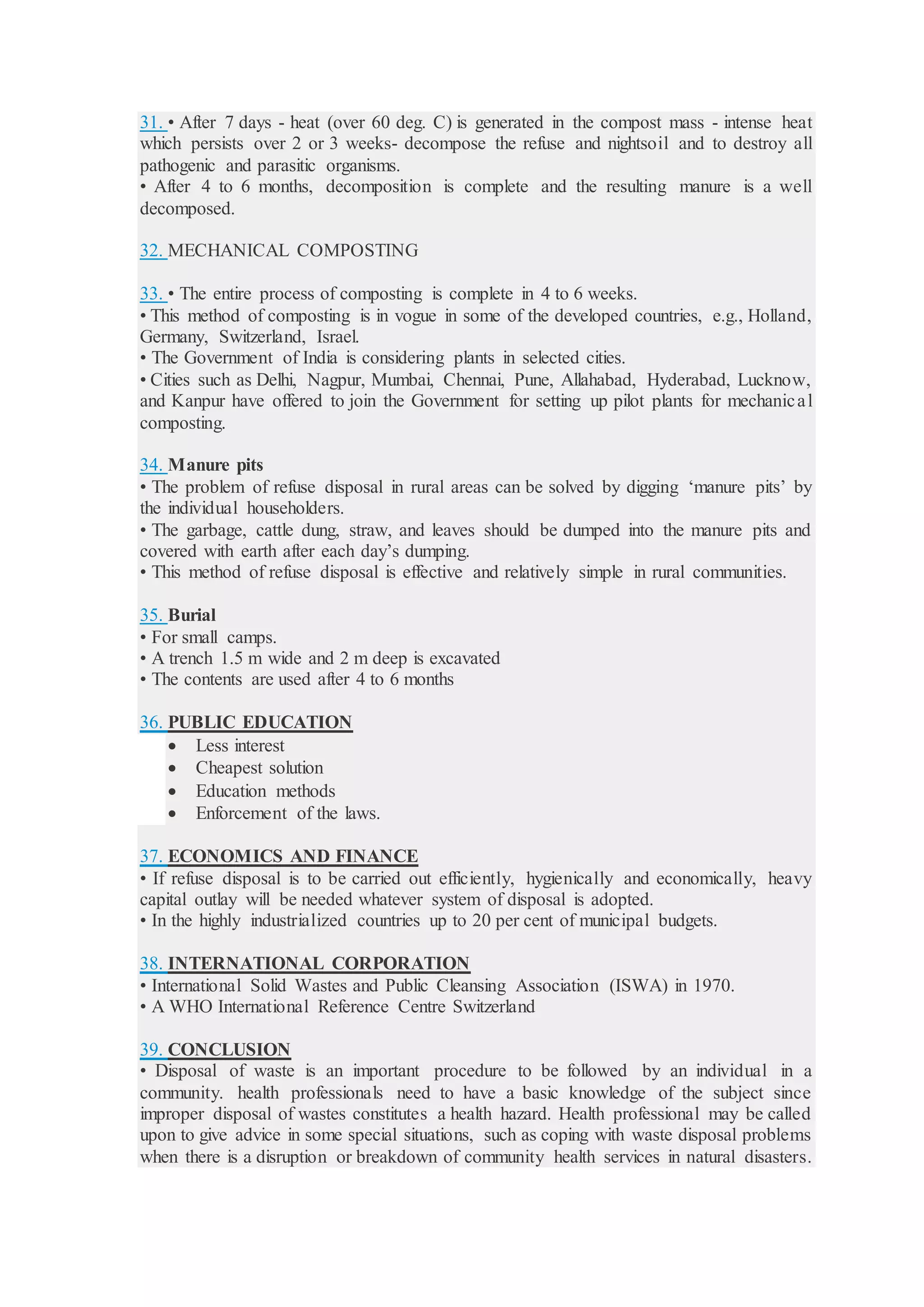 Disposal of waste | DOCX