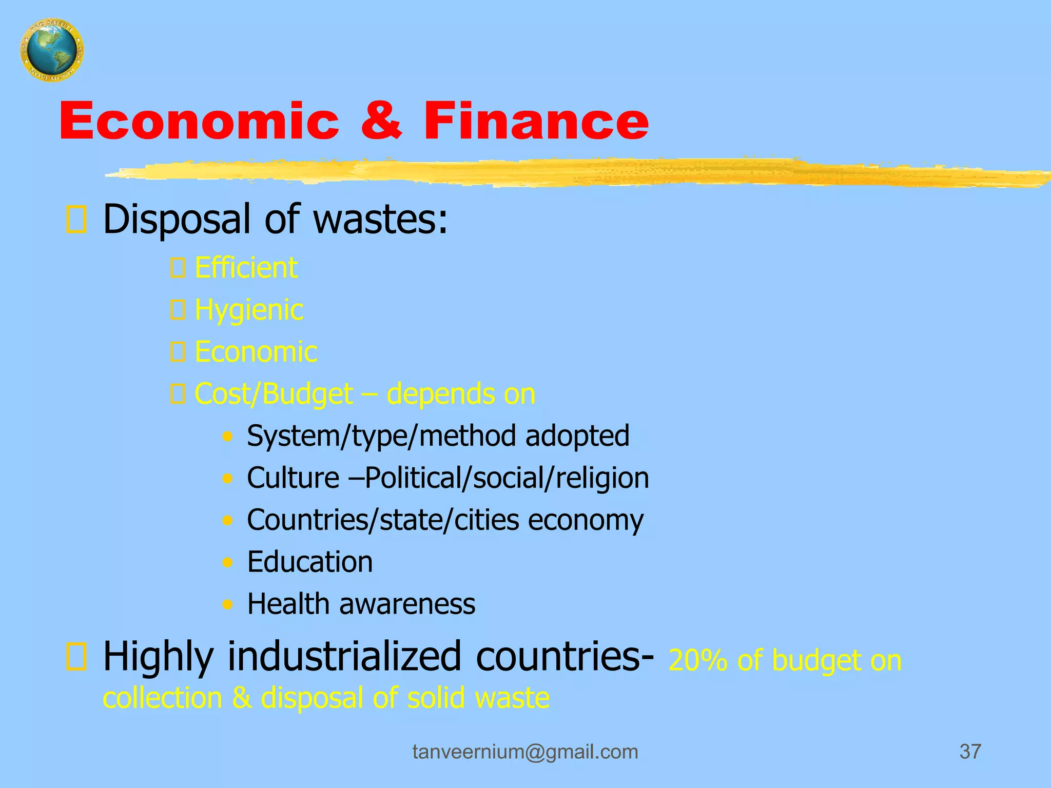 Disposal of waste | PDF