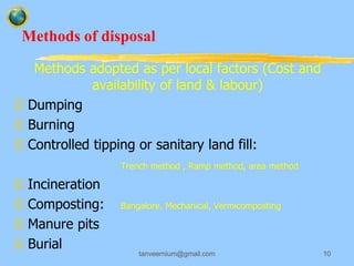 Disposal of waste | PPT