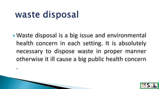 Disposal of waste in english | PPTX