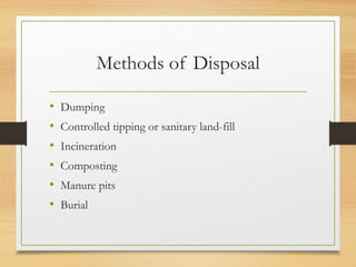 Disposal Of Wastes.pptx according to community medicine | PPTX