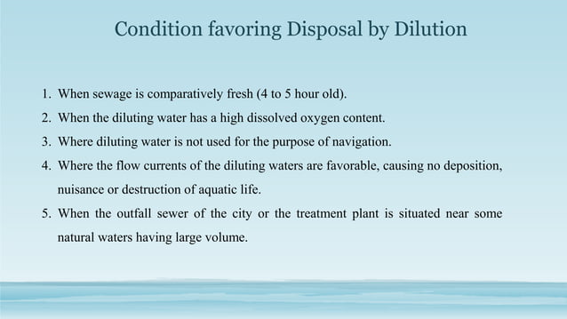 Disposal of wastewater | PPTX