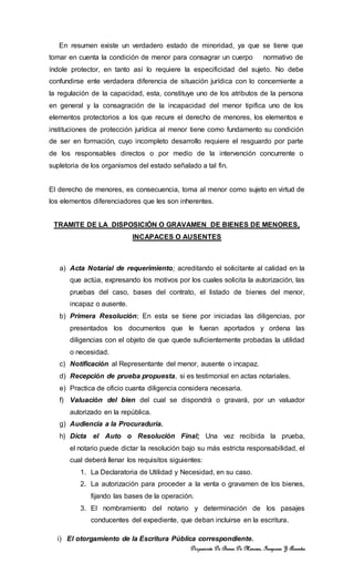 Disposición de bienes de menores, incapaces y ausentes final | DOCX