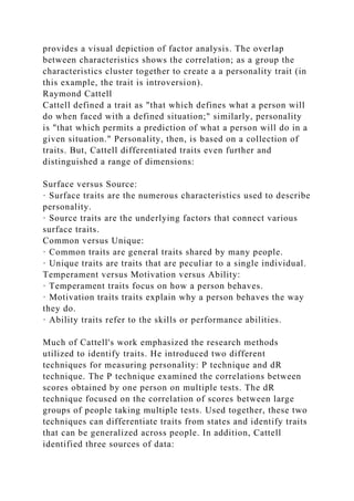Dispositional Theory Cattell, Eysenck and AllportTrait theori.docx