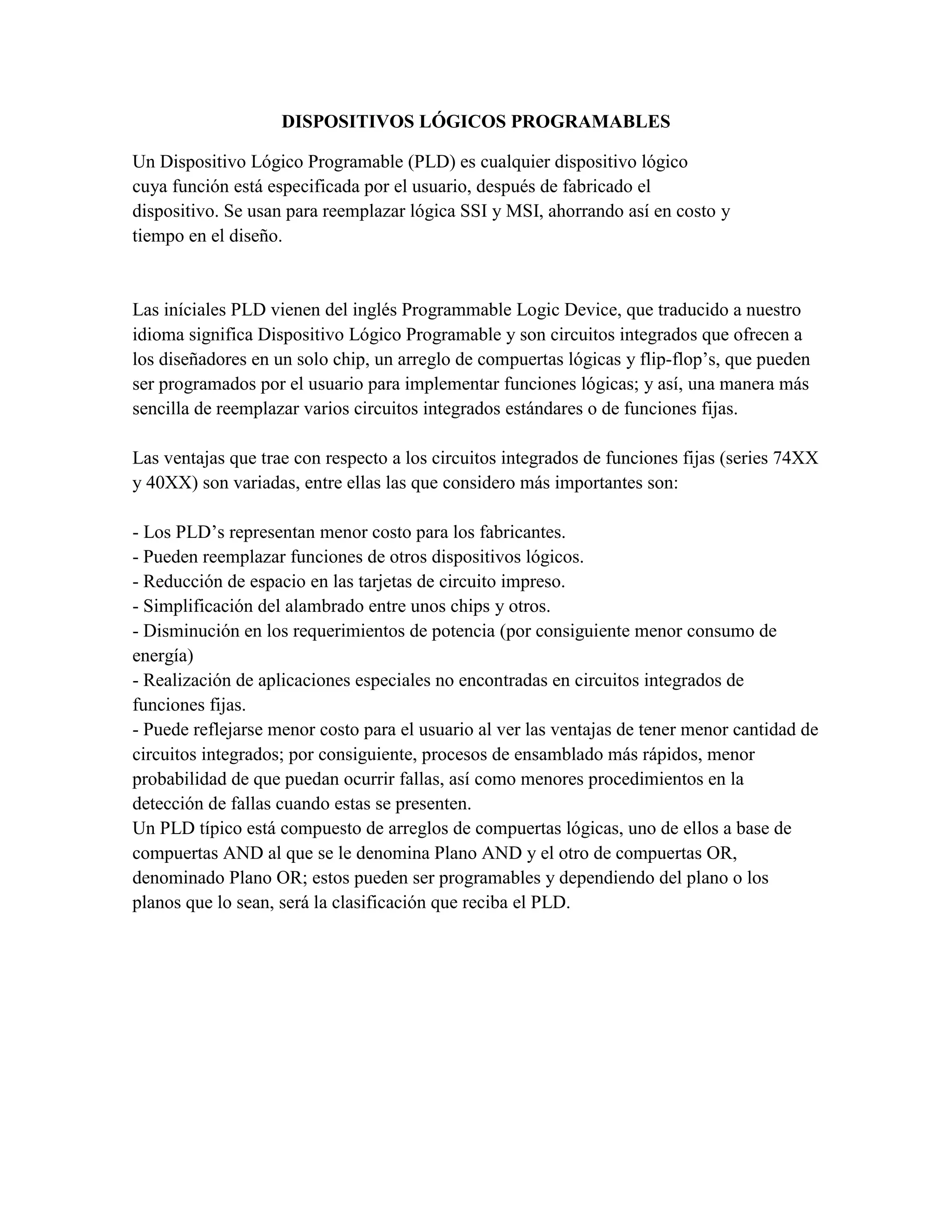 Dispositivos lógicos programables | PDF