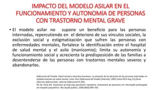 Dispositivos sociales comunitarios para personas con trastorno mental ...