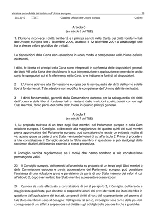 Disposizioni comuni unione europea | PDF
