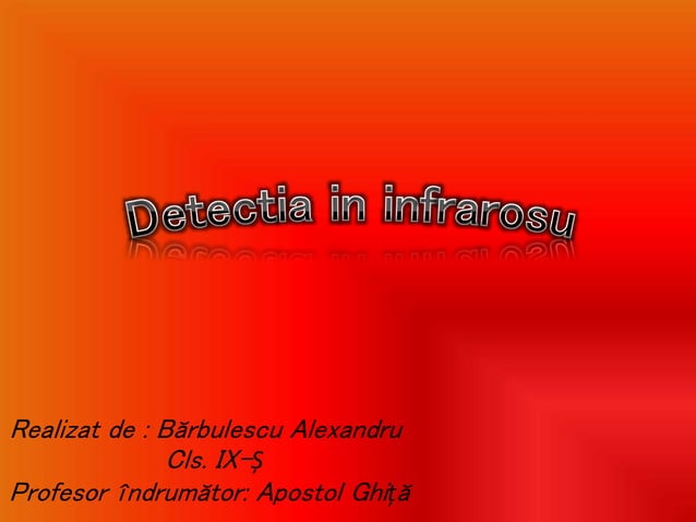 Dispozitive infrarosii | PPT