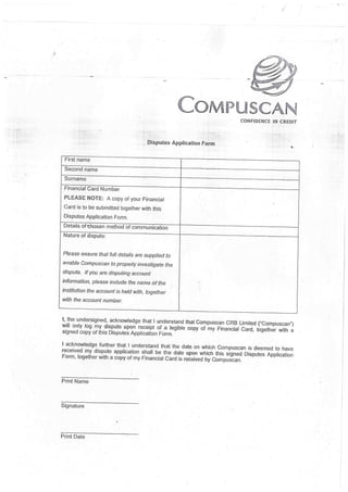 DISPUTE FORM.pdf nnmjbbbhbhvhvbjhbjhbhbh | PDF
