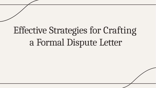 Dispute Letter, Dispute Letter Sample, Credit Dispute Letter | PPT