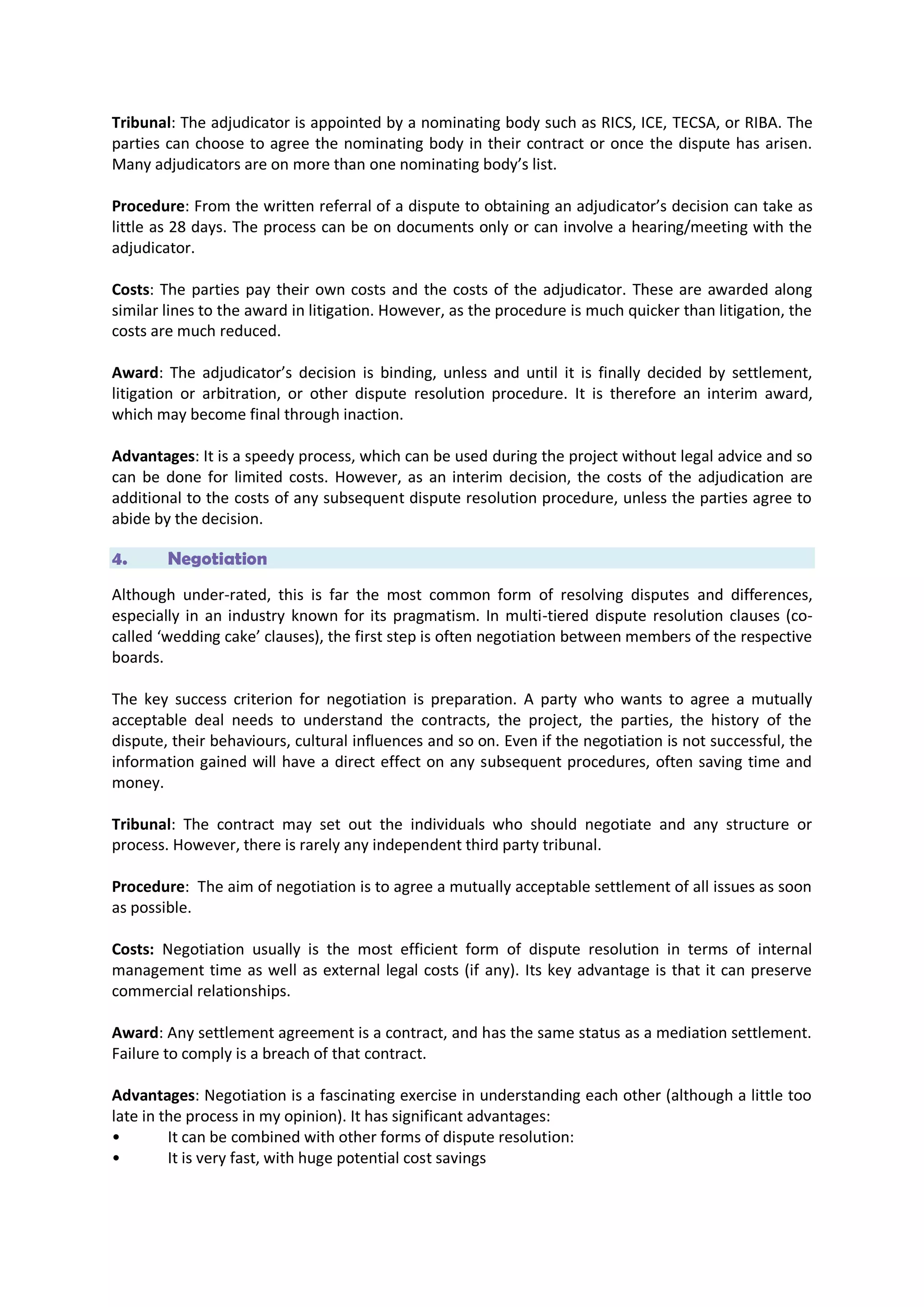 Top 5 Methods for Resolving UK Construction Disputes | PDF