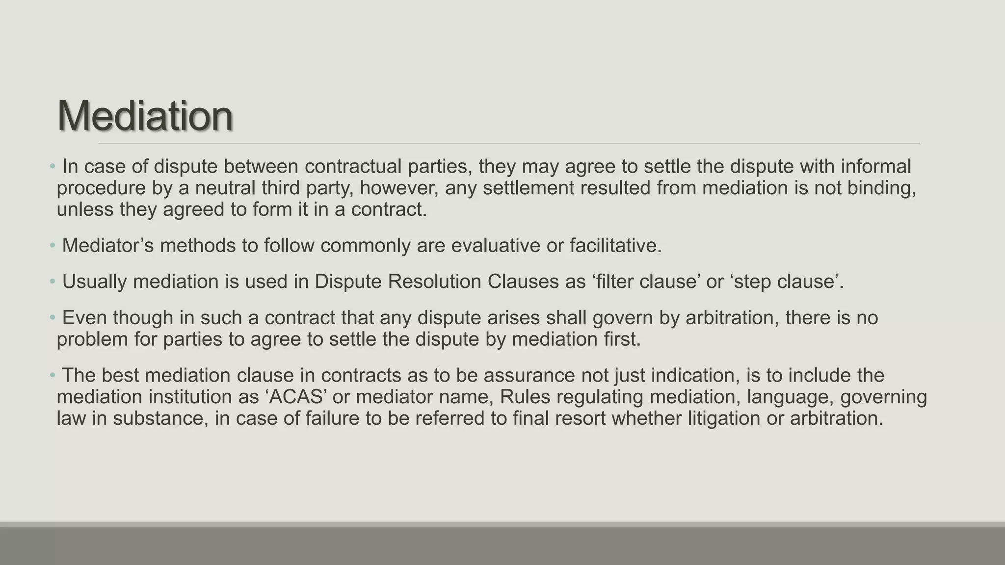Dispute resolution clause Overview | PPTX