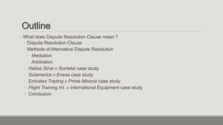 Dispute resolution clause Overview | PPT