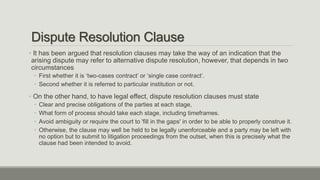 Dispute resolution clause Overview | PPT