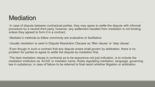 Dispute resolution clause Overview | PPT