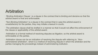 Dispute resolution clause Overview | PPT
