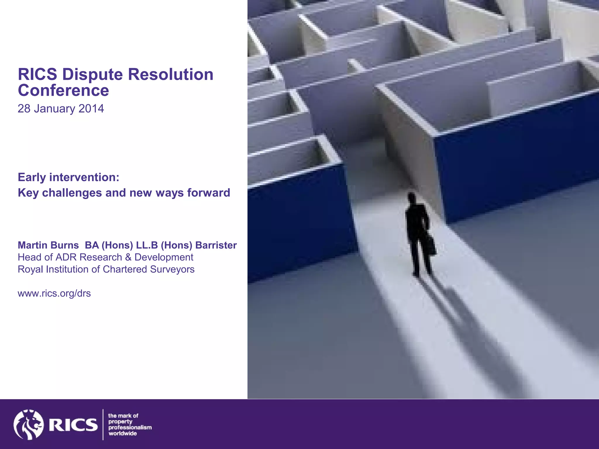 Dispute resolution in construction | PPT