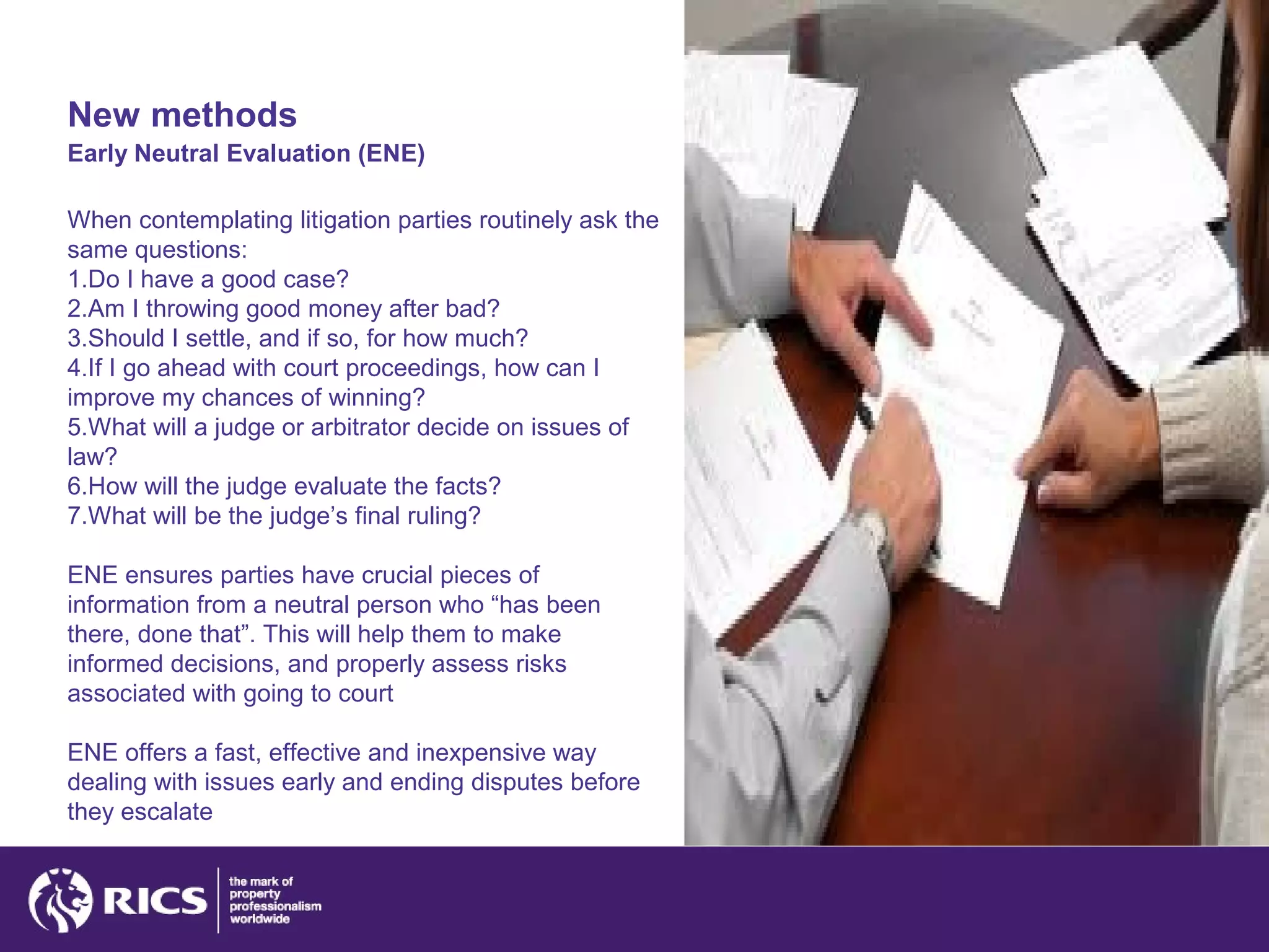 Dispute resolution in construction | PPT