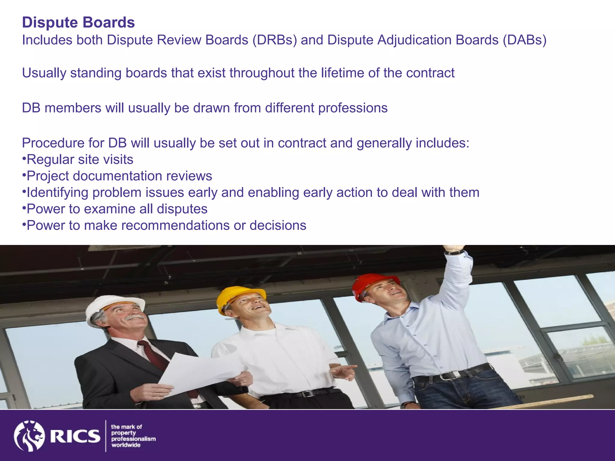 Dispute resolution in construction | PPT