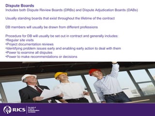 Dispute resolution in construction | PPT