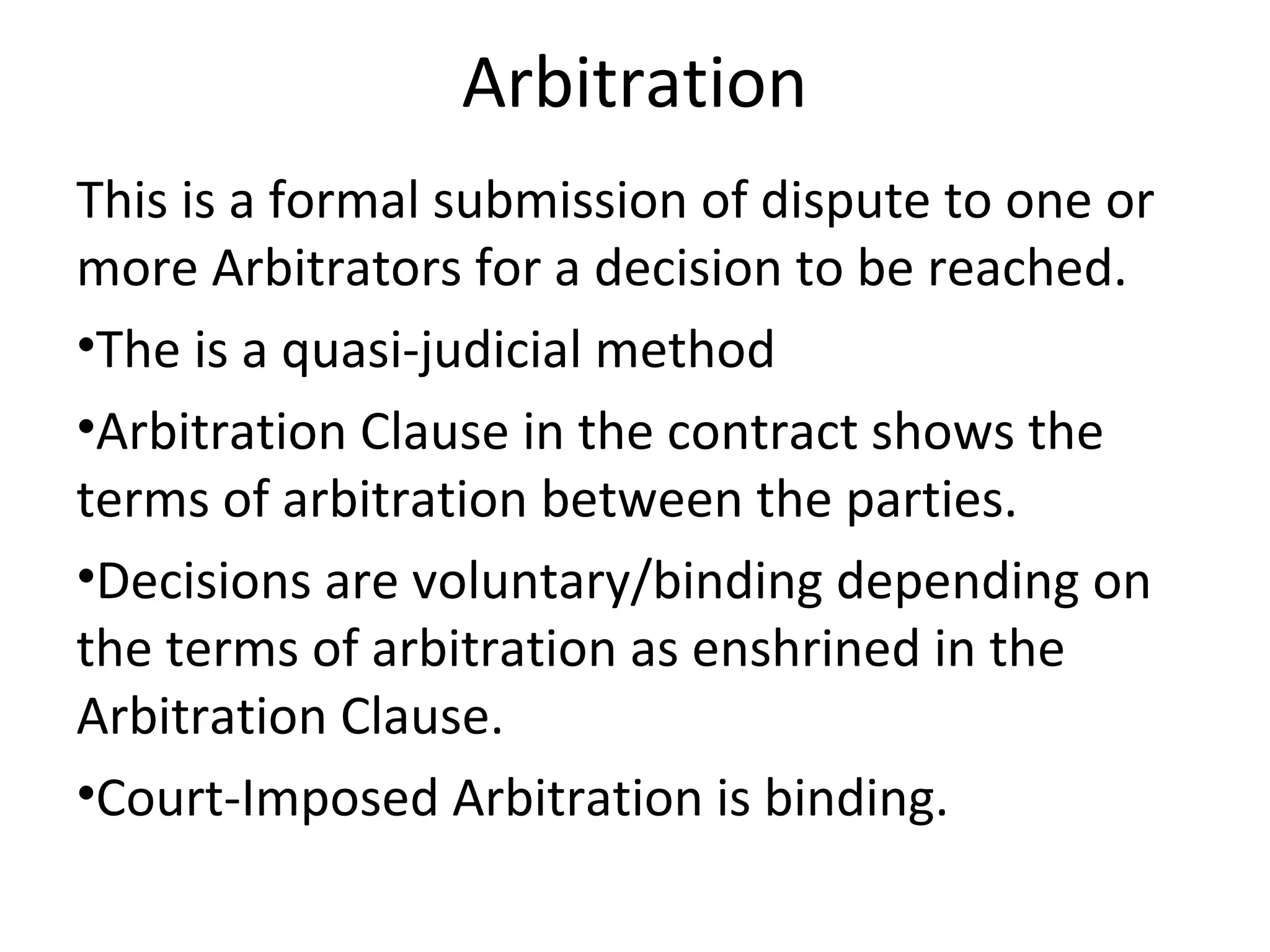 Dispute Resolution Methods | PPT