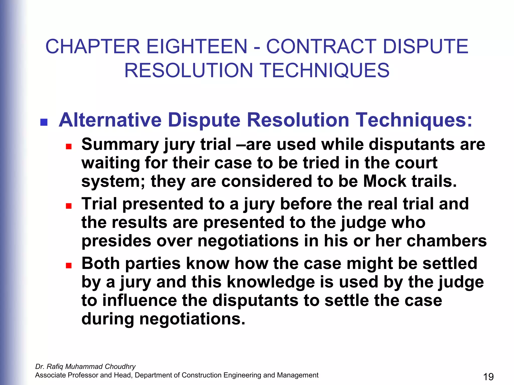 Dispute resolution technique | PPTX