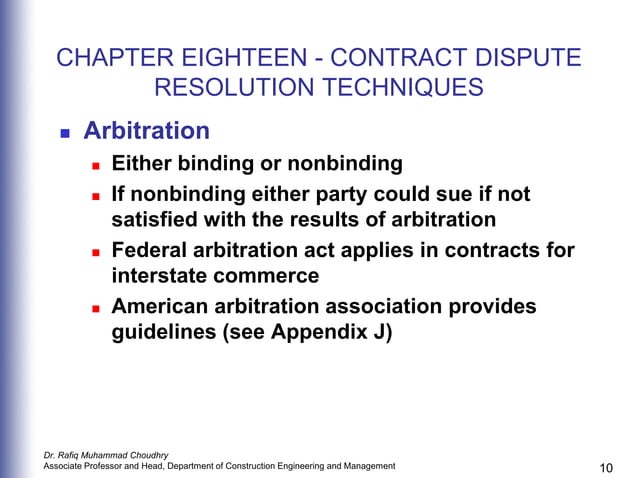 Dispute resolution technique | PPT