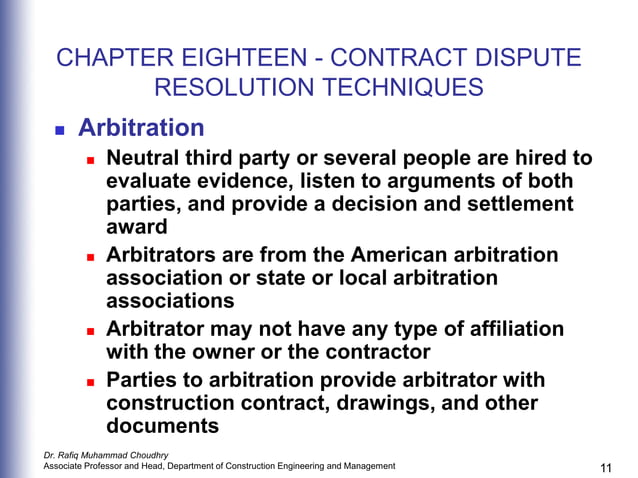 Dispute resolution technique | PPT