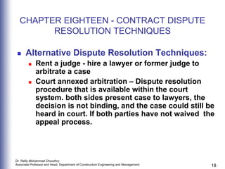 Dispute resolution technique | PPTX