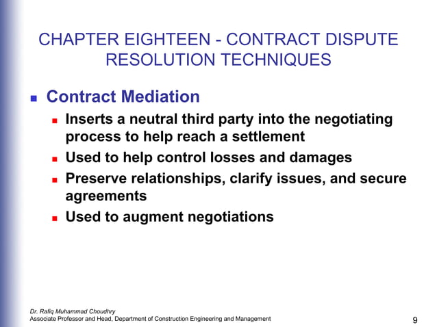 Dispute resolution technique | PPT