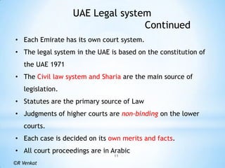 Dispute resolution uae_venkat | PPSX
