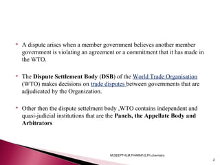 Dispute settelment in world trade organisation | PPT