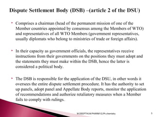 Dispute settelment in world trade organisation | PPT