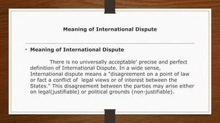 disputes in international law | PPT