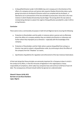 Disqualified directors and their shadows | PDF