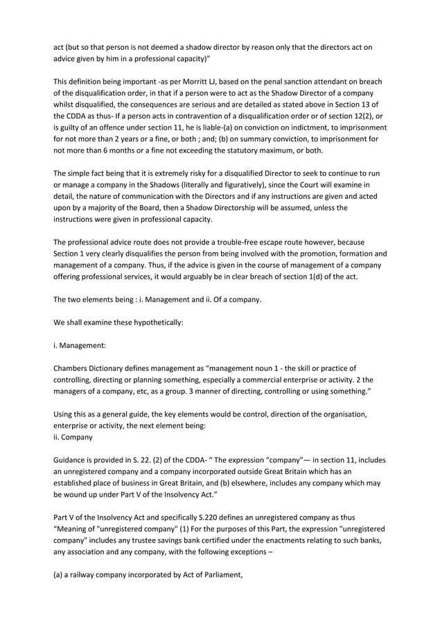 Disqualified directors and their shadows | PDF