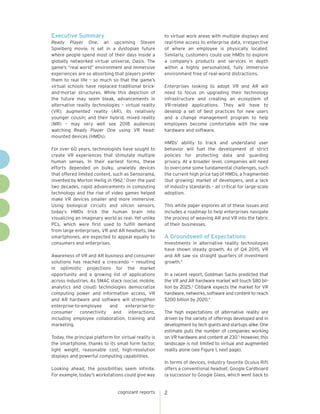 Disrupting Reality: Taking Virtual & Augmented Reality to the Enterprise | PDF | Virtual Reality ...