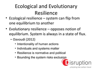 Resilience and Adaptation: an activity systems approach | PPT