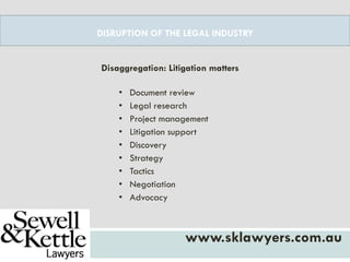 Disruption of the legal industry | PPT