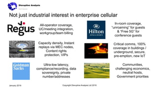 Dean Bubley presentation on enterprise & neutral host models for mobile ...