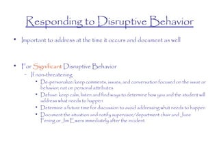 Disruptive behavior | PPT