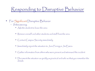 Disruptive behavior | PPT