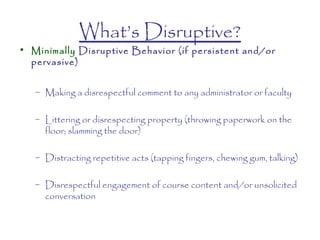 Disruptive behavior | PPT